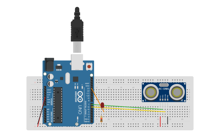 Circuit design Distance - Tinkercad