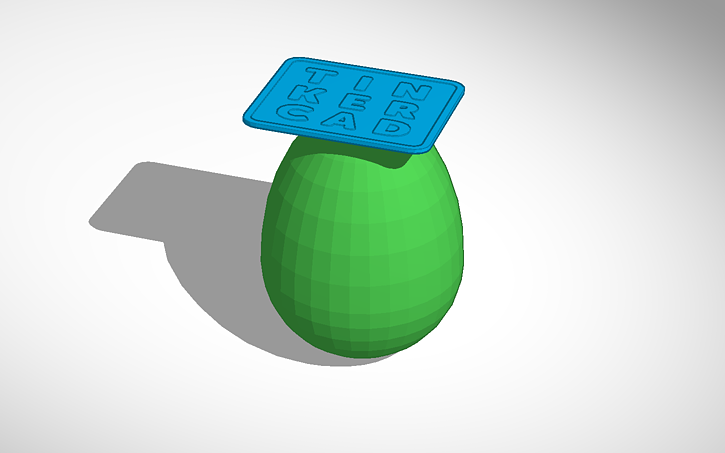 3D design tin ker cad egg - Tinkercad