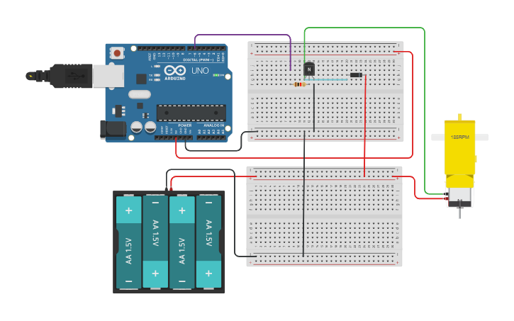 Circuit design CC Motors in arduino with Tinkercad - Tinkercad