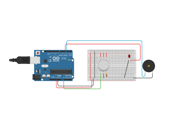 Circuit design 64701885 GAS Sensor - Tinkercad