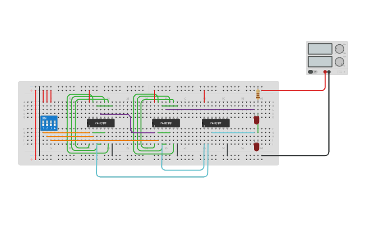 Circuit design Full Adder | Tinkercad