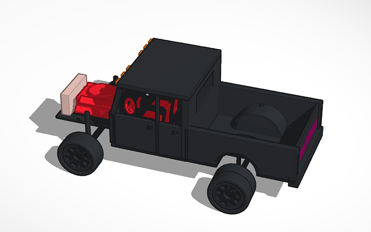 3D design drag truck - Tinkercad