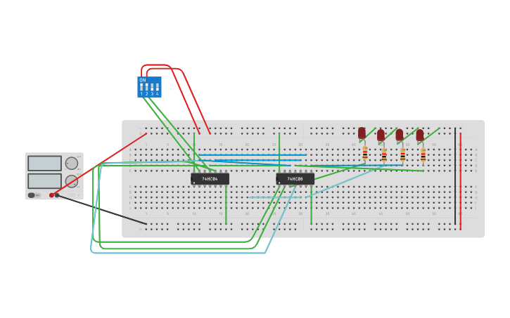 Circuit design Decoder - Tinkercad