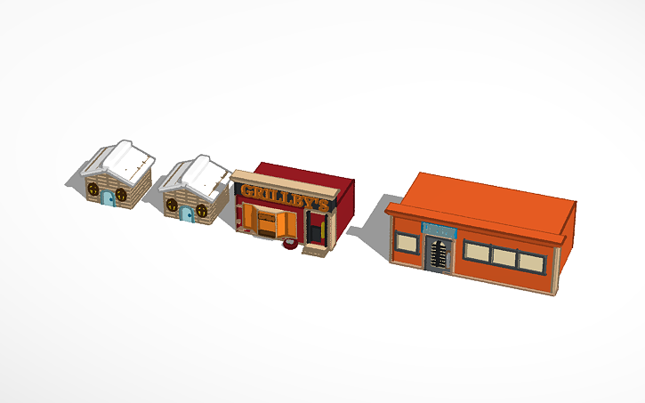 3D design Snowdin Village - Tinkercad