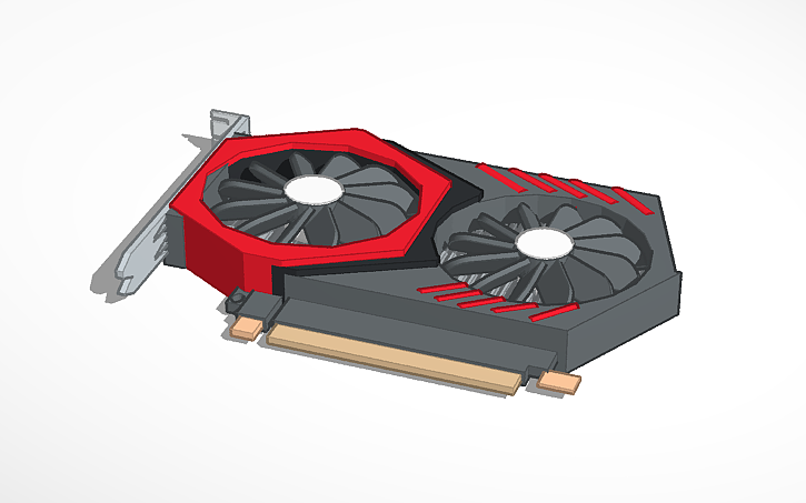 3D design GTX 1050 ti (MSI GAMING x) | Tinkercad
