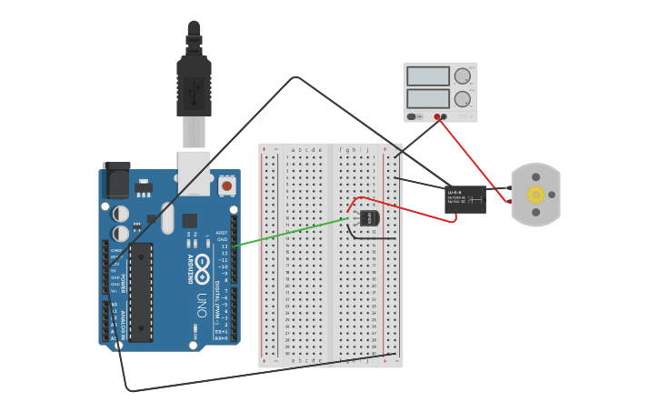 Circuit design Relay - Tinkercad
