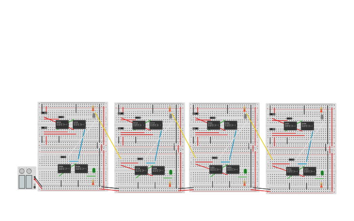 Circuit Design Sumador 4 Bits Tinkercad