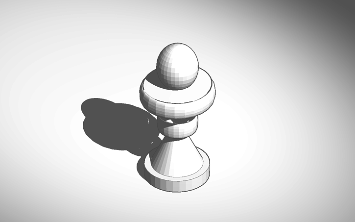 3D design queen, chess - Tinkercad