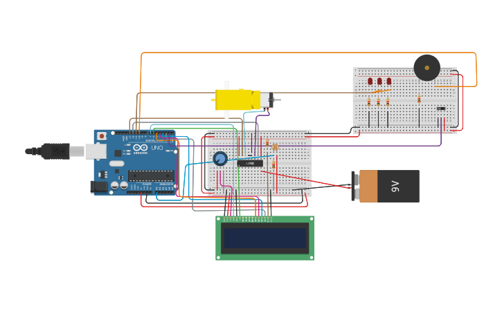 Circuit design Task Lab 9- Cortina Inteligente | Tinkercad