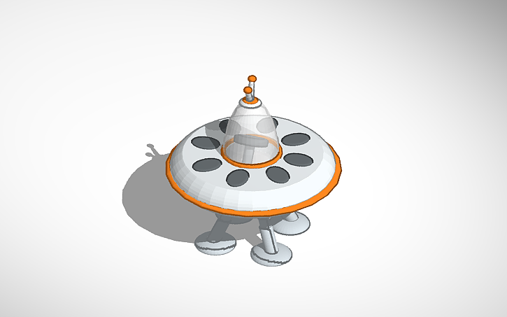 3D design spaceship - Tinkercad