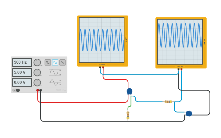 Circuit design Band Pass Filter - Tinkercad