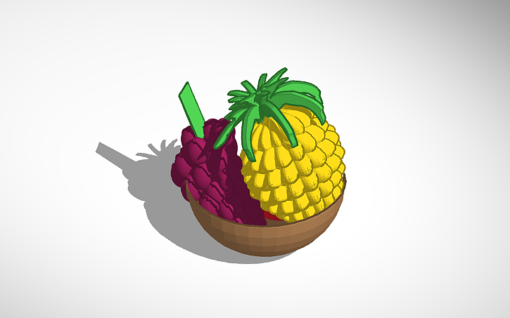 3D design FRUIT BASKET - Tinkercad