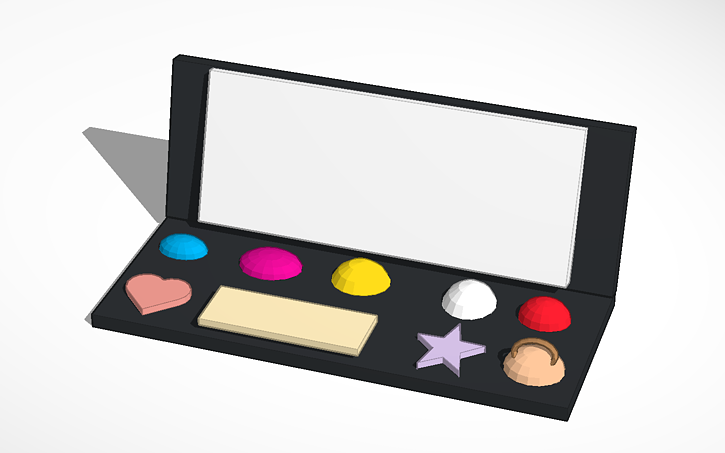 3D design Makeup pallet - Tinkercad