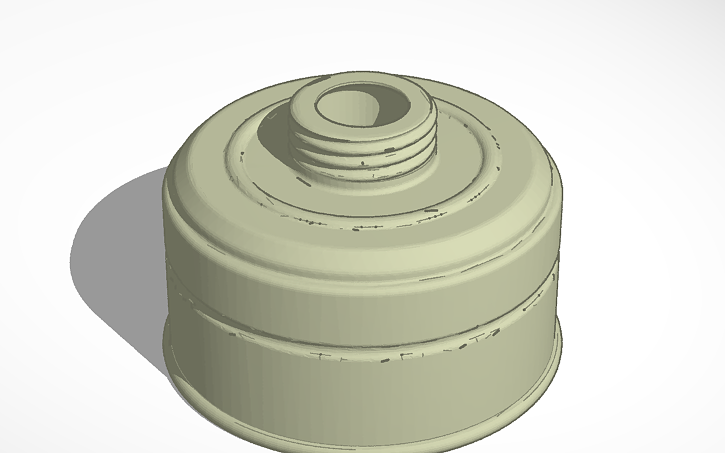 3D design gas mask filter - Tinkercad