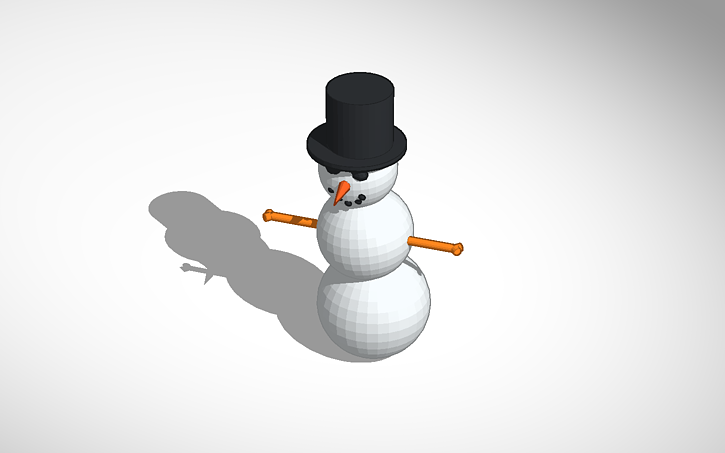 3D design Snowman | Tinkercad