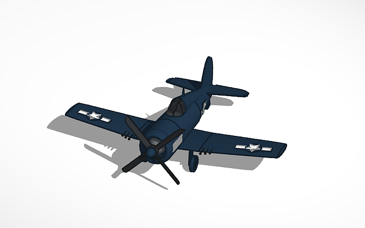 3D design Grumman F6F-5 Hellcat - Tinkercad