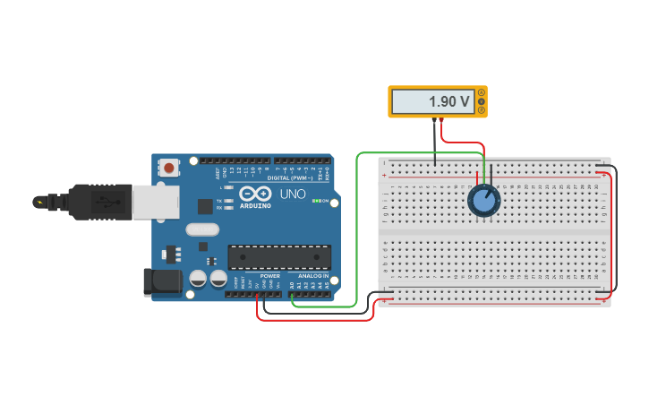 Circuit design Punto #1 - Taller Arduino - Tinkercad