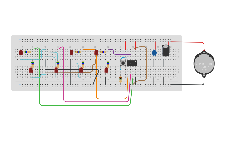 Circuit design MK150 Shaking Dice LED Circuit | Tinkercad