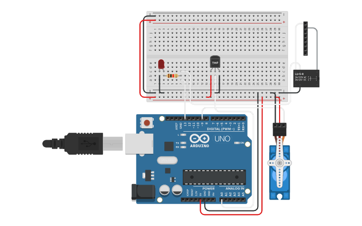 Circuit design TP Arduino 37 - Tinkercad