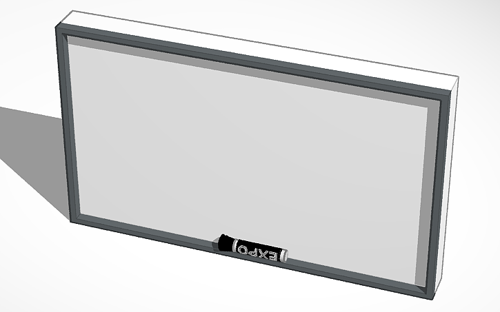 3D design white board and marker - Tinkercad