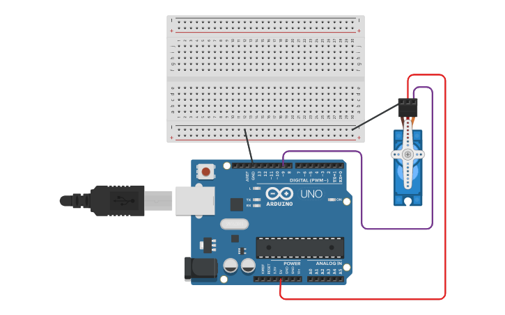 Circuit Design Servo Tinkercad