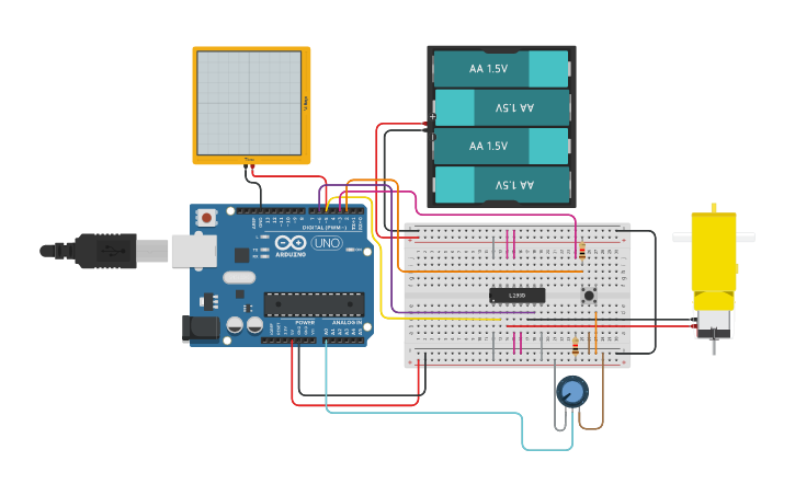 Circuit design PORTA PWM - Tinkercad