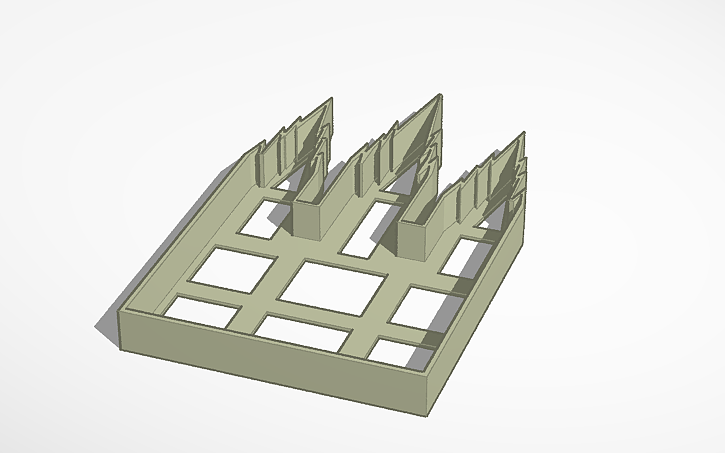 3D design Salt lake temple Cookie cutter (front veiw) - Tinkercad