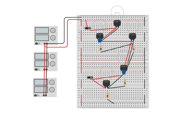 Circuit design PRACTICA DE CIRCUITOS EN PARALELO - Tinkercad