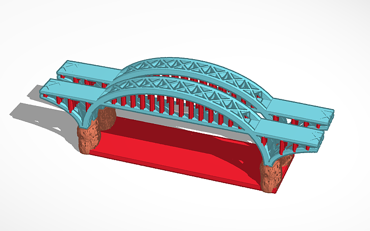 3D design bw bridge - Tinkercad