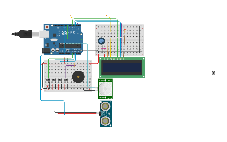 Circuit design Sistm. Seguridad - Tinkercad