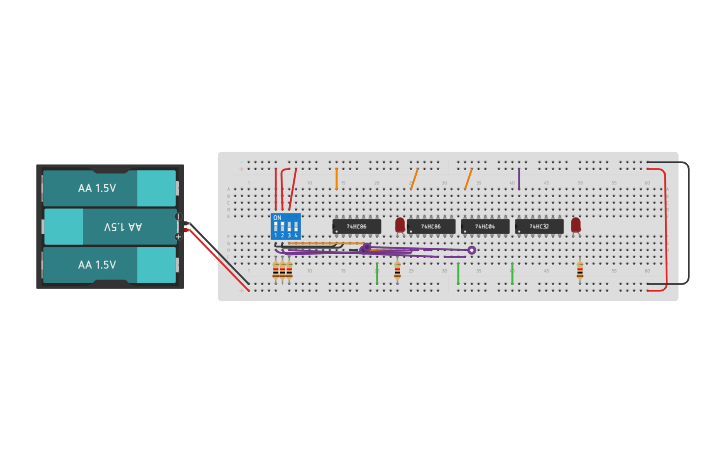 Circuit design AND CON AND - Tinkercad