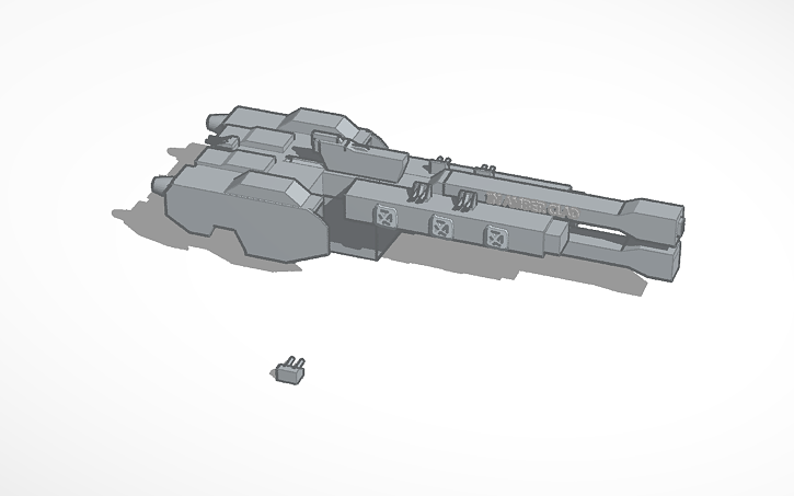 3D design Stalwart Class-Light Frigate In Amber clad - Tinkercad