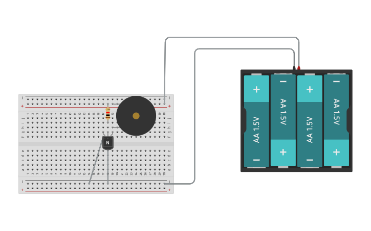 Circuit Design Circuito Buzzer Transistor Y Resistencia Tinkercad
