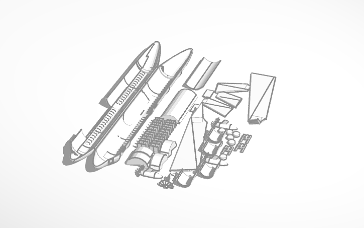 3D design plane model kit - Tinkercad