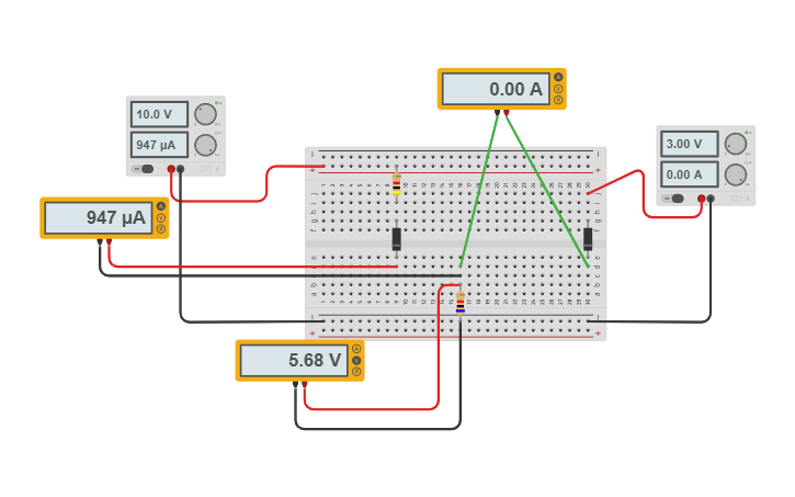 Circuit design circuito con diodi n 2 - Tinkercad