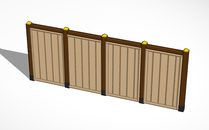3D design fence - Tinkercad