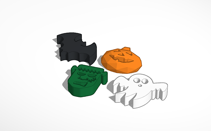 3D design Halloween shapes - Tinkercad