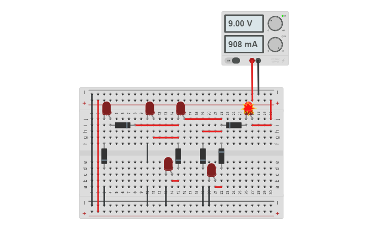 Circuit design circuito (2d) - Tinkercad