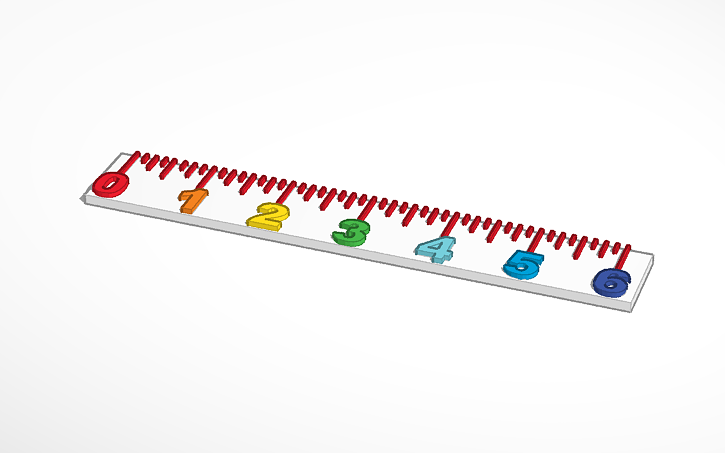 3D design Copy of ruler - Tinkercad