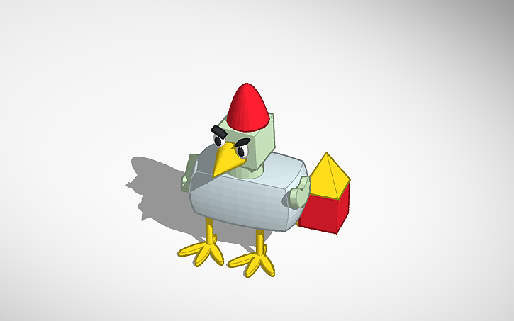 3D design pollo de minecraft - Tinkercad