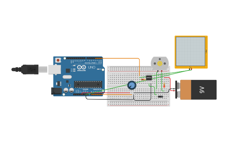 Circuit design PWM ARDUINO - Tinkercad