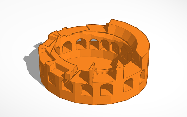 3D design Roman Colosseum - Tinkercad