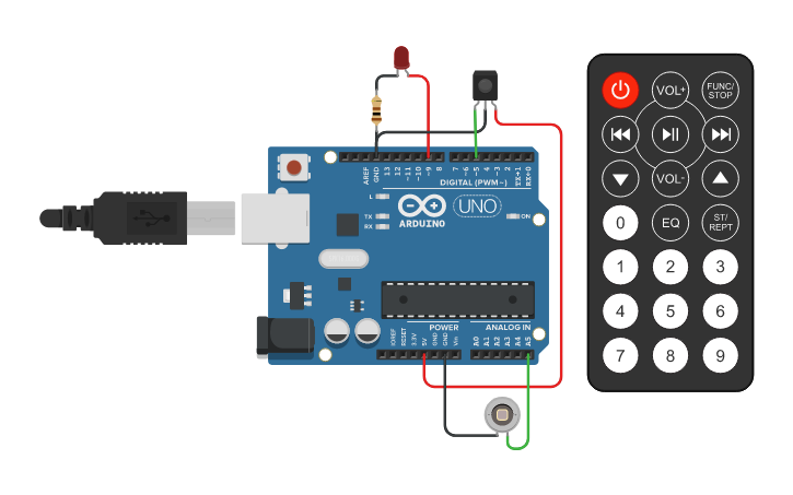Circuit design ARDUINO MEREDUPKAN LED DARI SENSOR CAHAYA DAN IR SENSOR ...