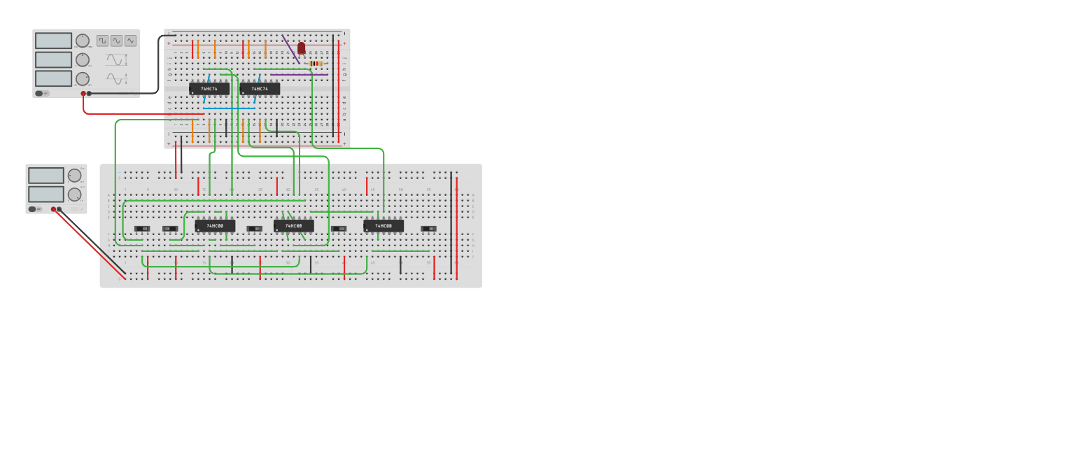 Circuit design Expt 10 - Parallel In Serial Out Shift Register | Tinkercad
