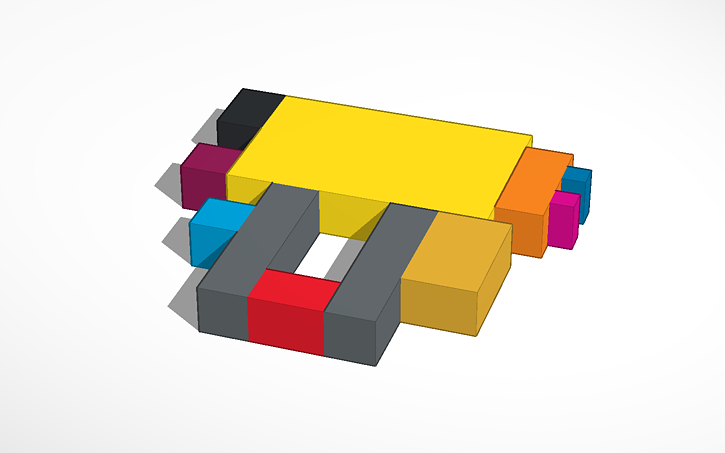 3D design Fnaf 1 map layout - Tinkercad