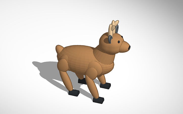 3D design deer (first design) - Tinkercad