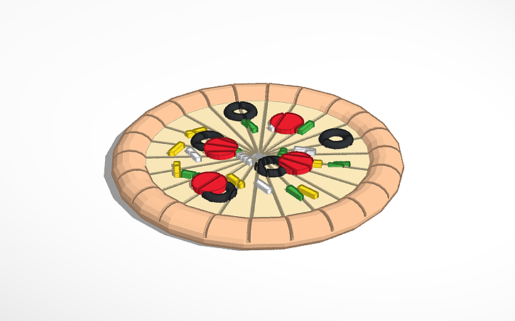 3D design Pizza - Tinkercad
