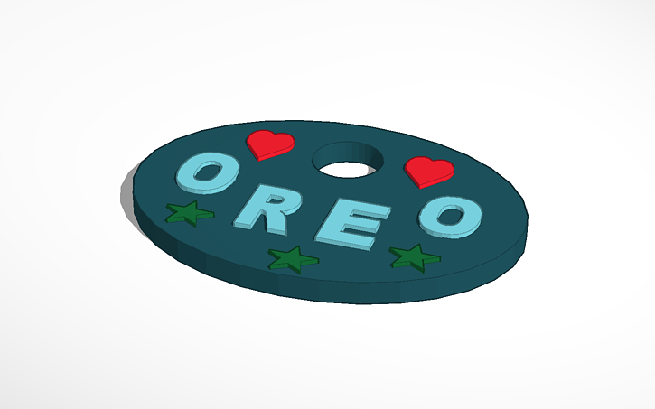 3D design Oreo Dog Tag | Tinkercad