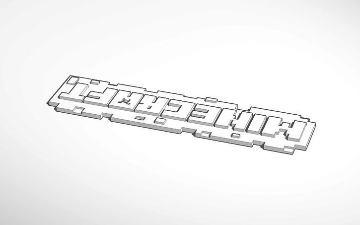 3D design Minecraft Logo - Tinkercad