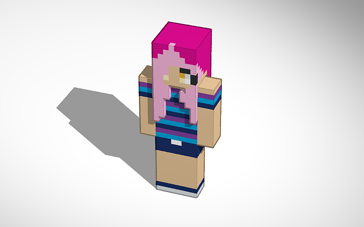 3D design Minecraft Girl - Tinkercad